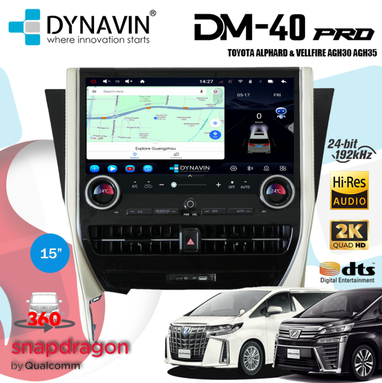 DYNAVIN DM-40 PRO TOYOTA ALPHARD VELLFIRE AGH30 ANDRIOD PLAYER – ezbeli