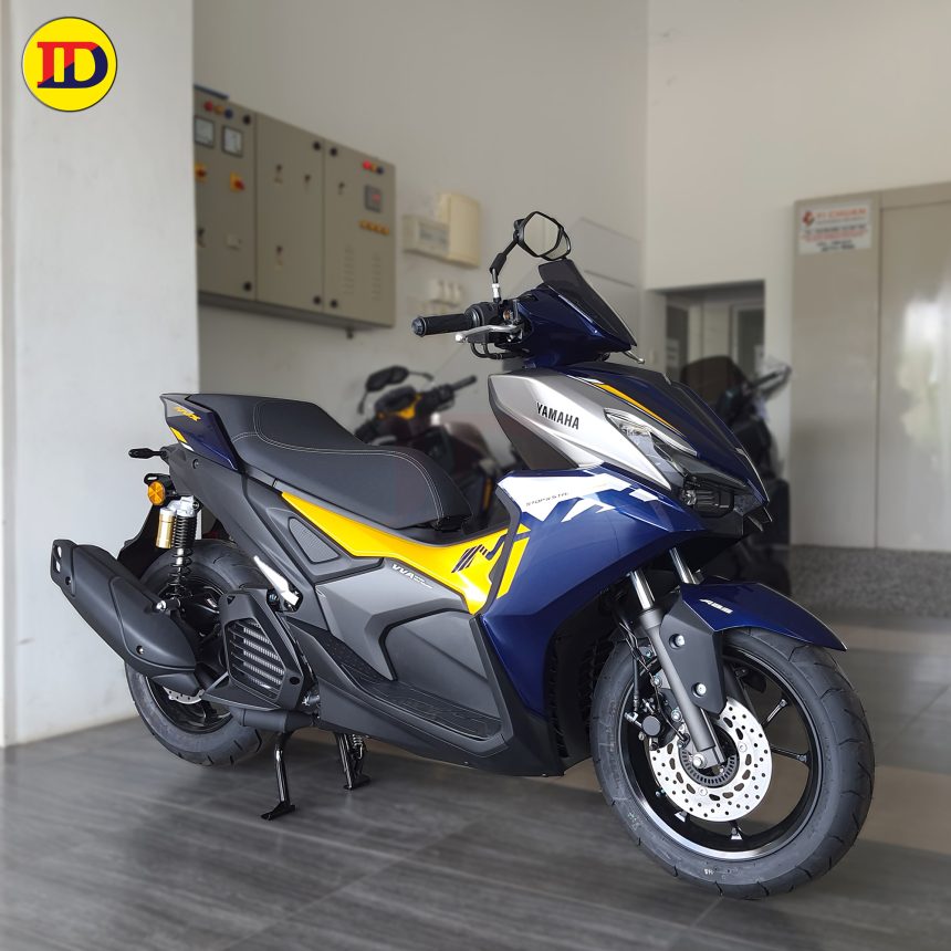 YAMAHA NVX ABS NEW BIKE 2025 BLUE YELLOW – ezbeli