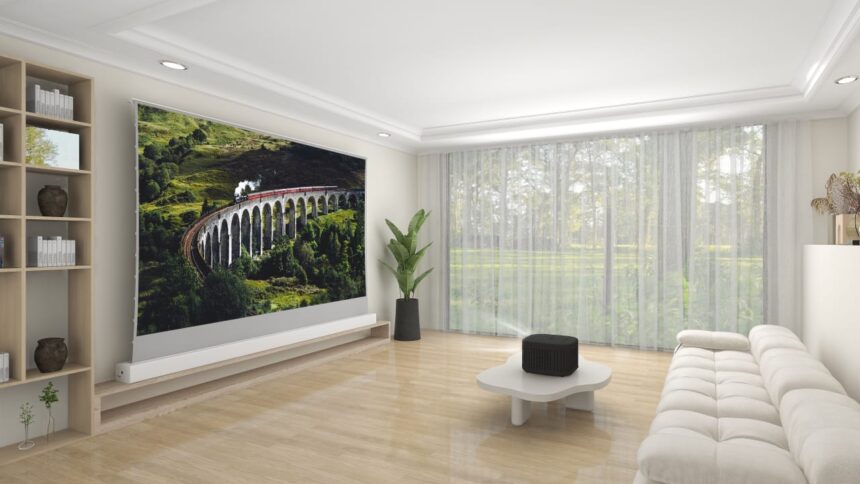 VIVIDSTORM S ALR Motorized Tension Floor Rising Obsidian Long Throw ALR ...